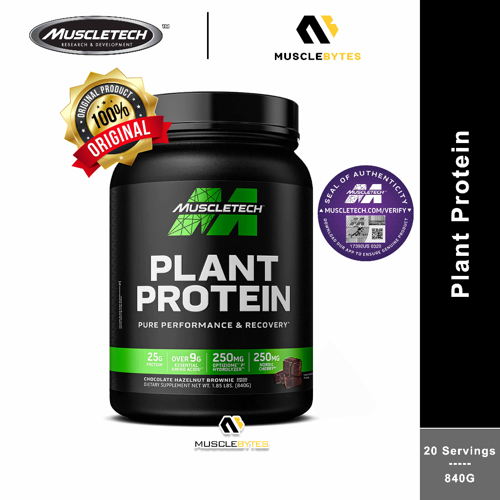 MuscleTech - Plant Protein [1.82LBS / 20 Servings] [Vegan Protein ...