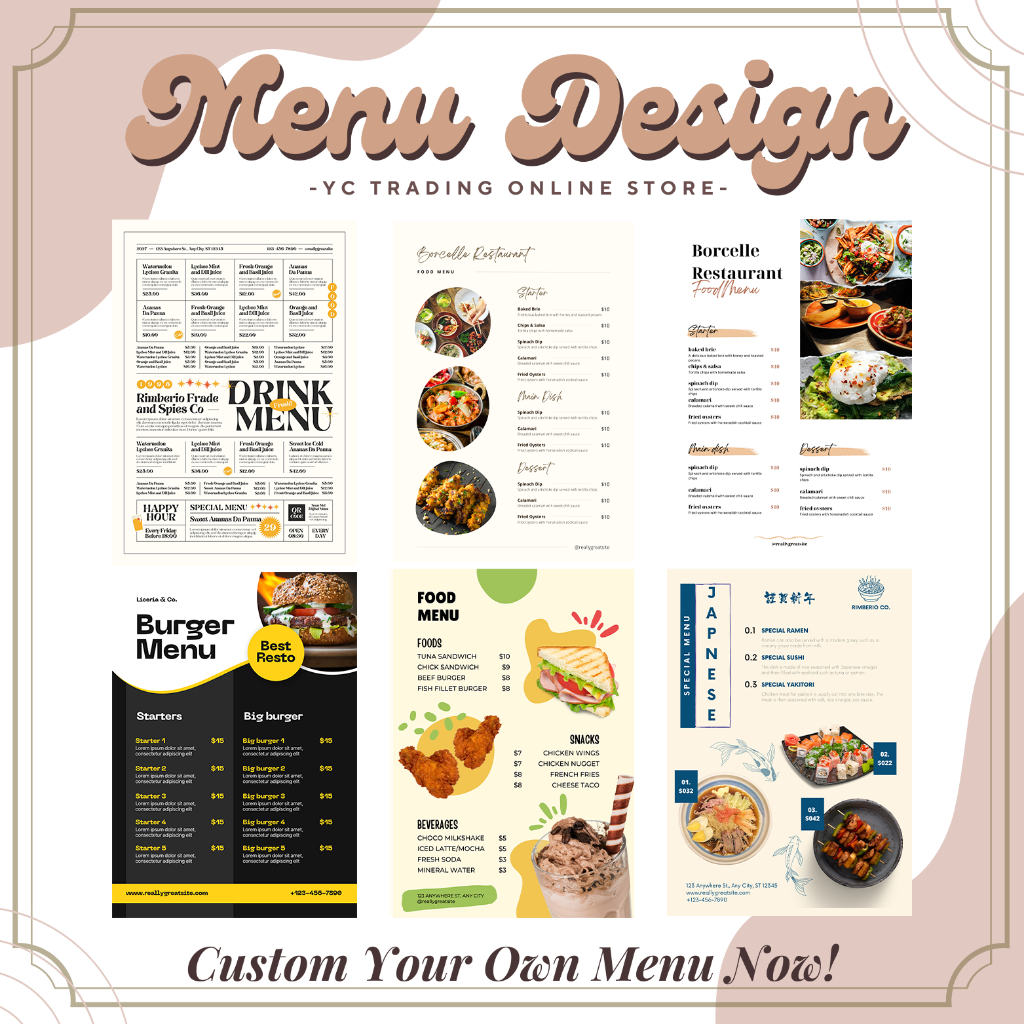 🔥Menu Design Service🔥 Custom Menu Restoran,Cafe,Western *Cheapest ...