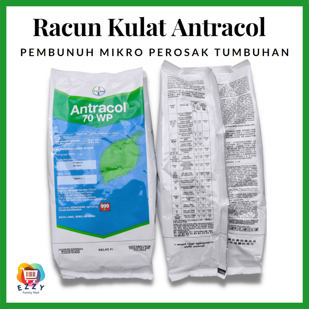 HALEX Antracol 70WP Racun Kulat 1kg Kubis Tomato Cili Timun Tembikai ...