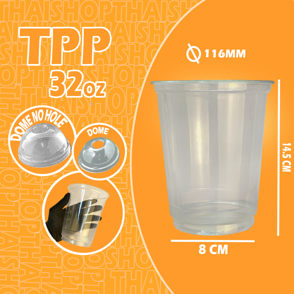 TPP 32oz 1000pcs Cup Plastik Brand Thailand Gelas Plastik Big Size 32 oz Cup + Penutup 1000pcs ...