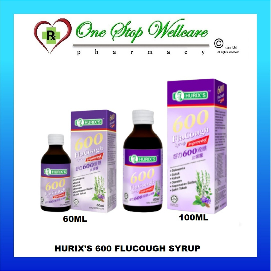HURIX'S 600 FLUCOUGH SYRUP 60ML / 100ML | Shopee Malaysia