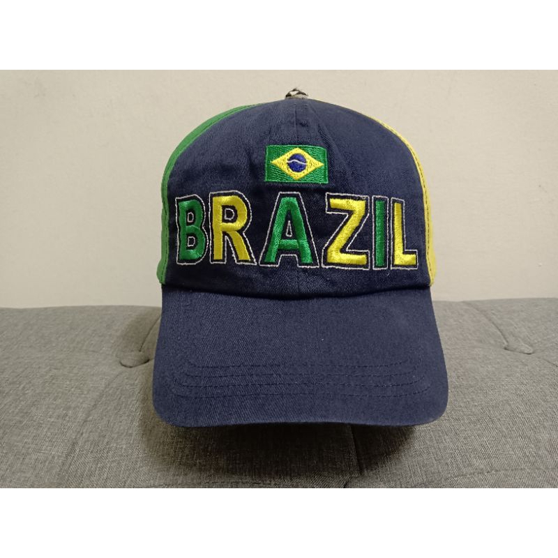 R2-C12-CAP BENDERA BRAZIL NO.6 FUTEBOL BRAZIL JENIS STRAPBACK ORIGINAL ...