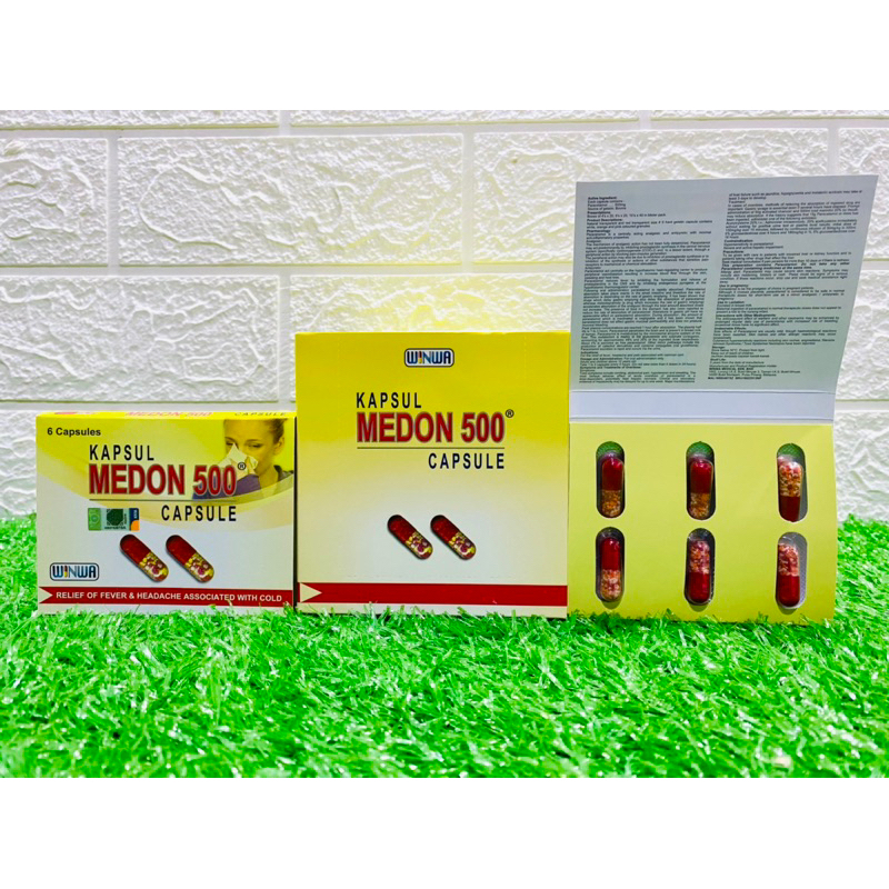 MEDON 500 CAPSULE WINWA FLUCOLD MEDICINE [6CAPSULE/STRIP] | Shopee Malaysia