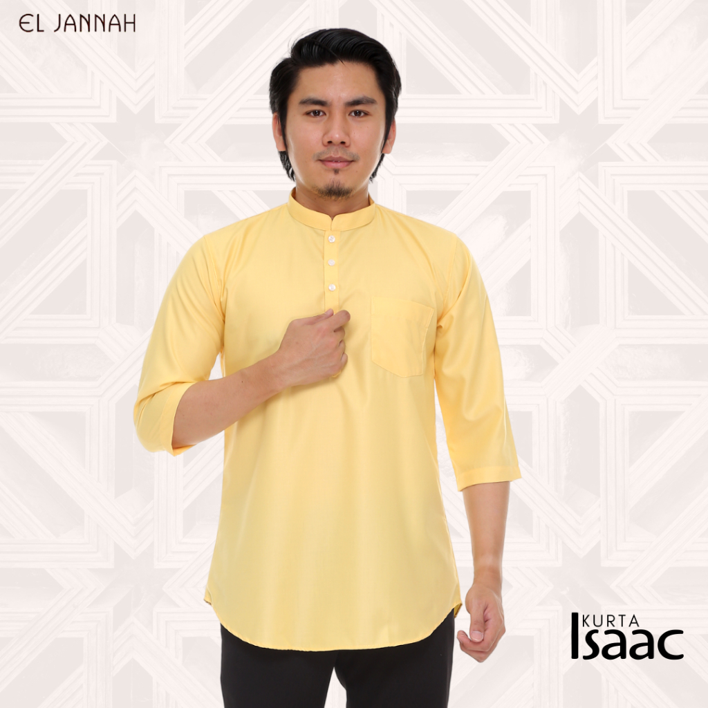 KURTA 3 Suku 3/4 Lelaki Isaac Men Maroon Dusty Pink Lilac Purple Soft ...