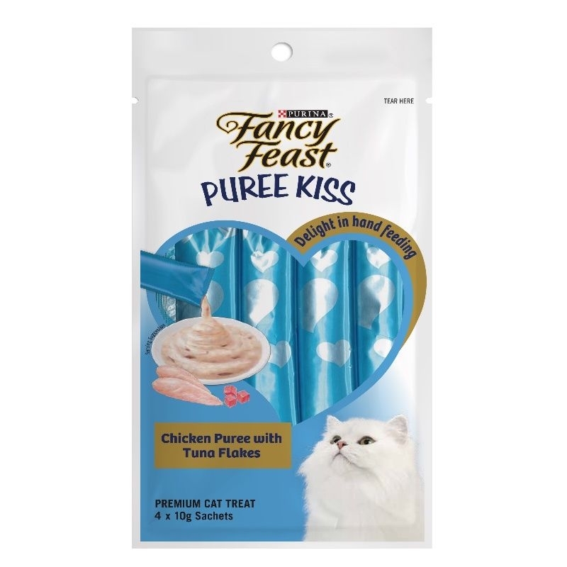 Fancy Feast Puree Kiss Puree with Tuna Flakes 4x10g‖40g | Shopee Malaysia