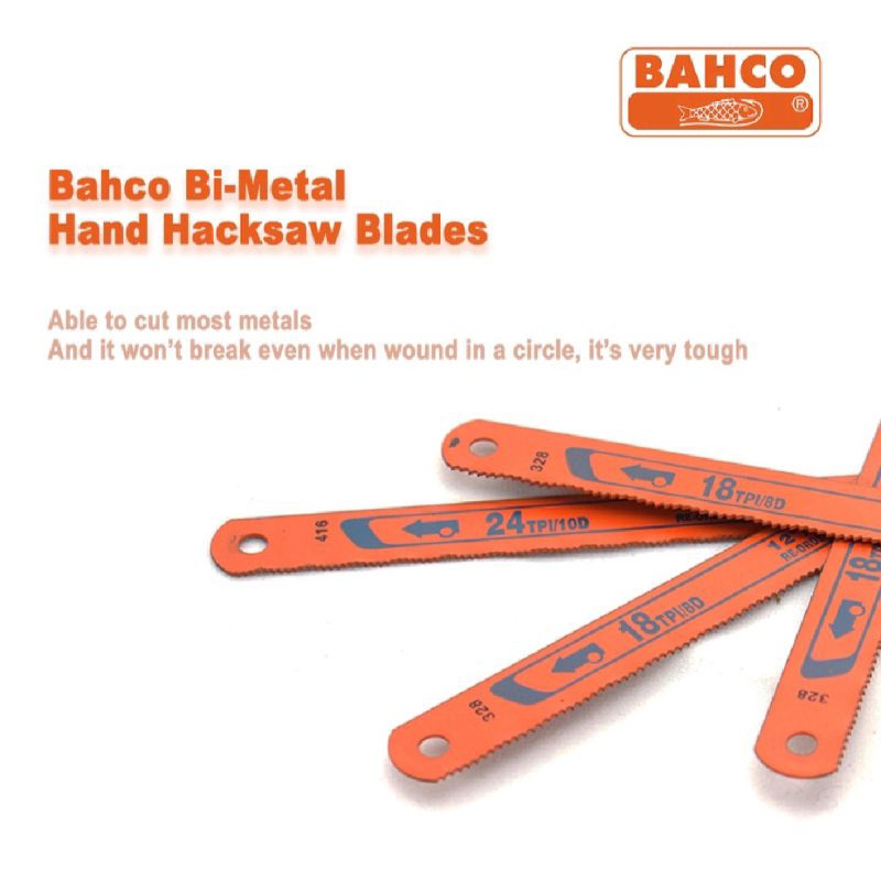 Bahco Sandflex Bi-Metal Hacksaw Blade(100% Original) 12"x24T. ***100pc ...