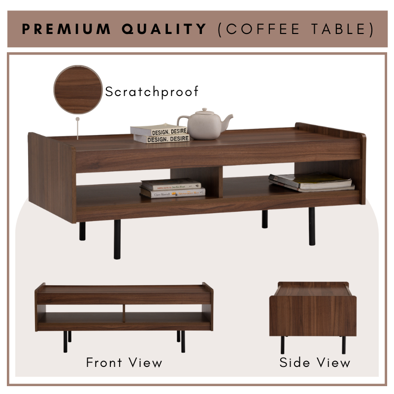 Alora Furniture- DENVER Coffee Table / Meja Kopi Ruang Tamu Kayu ...