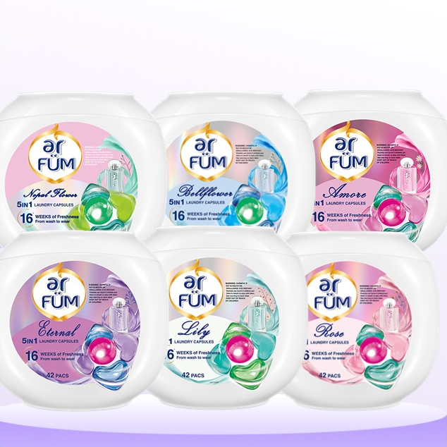 AR FUM 5-IN-1 42PCS aundry Capsules 抑菌除螨留香洗衣凝珠 5in1 | Shopee Malaysia