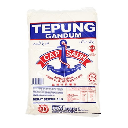 TEPUNG GANDUM CAP SAUH 1KG / WHEAT FLOUR / HALAL / BAKING | Shopee Malaysia