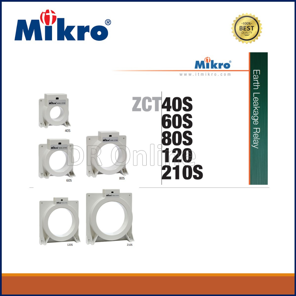 MIKRO ZCT Zero-Phase Current Transformer (ZCT) 60S 80S 120S | Shopee ...