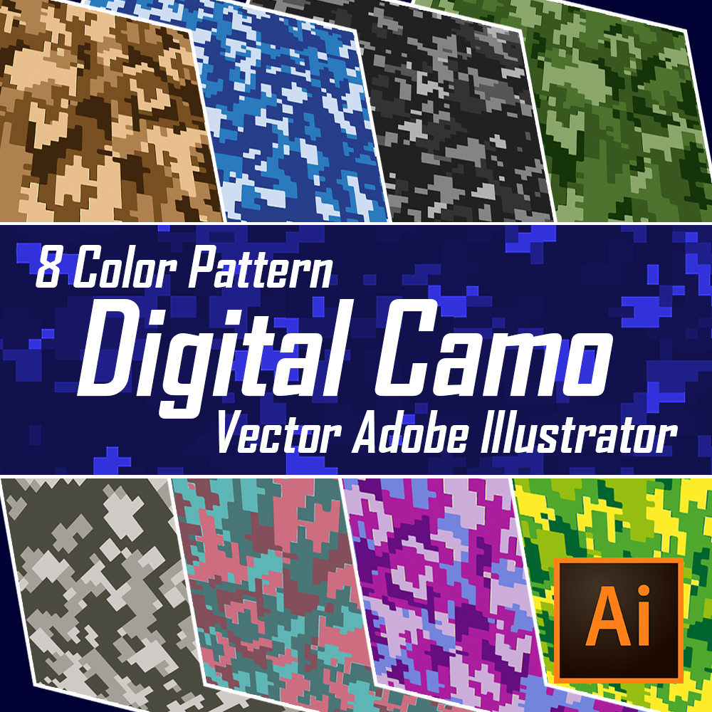 8 Color Pattern Digital Camo Vector for Shirt Sublimation | Shopee Malaysia