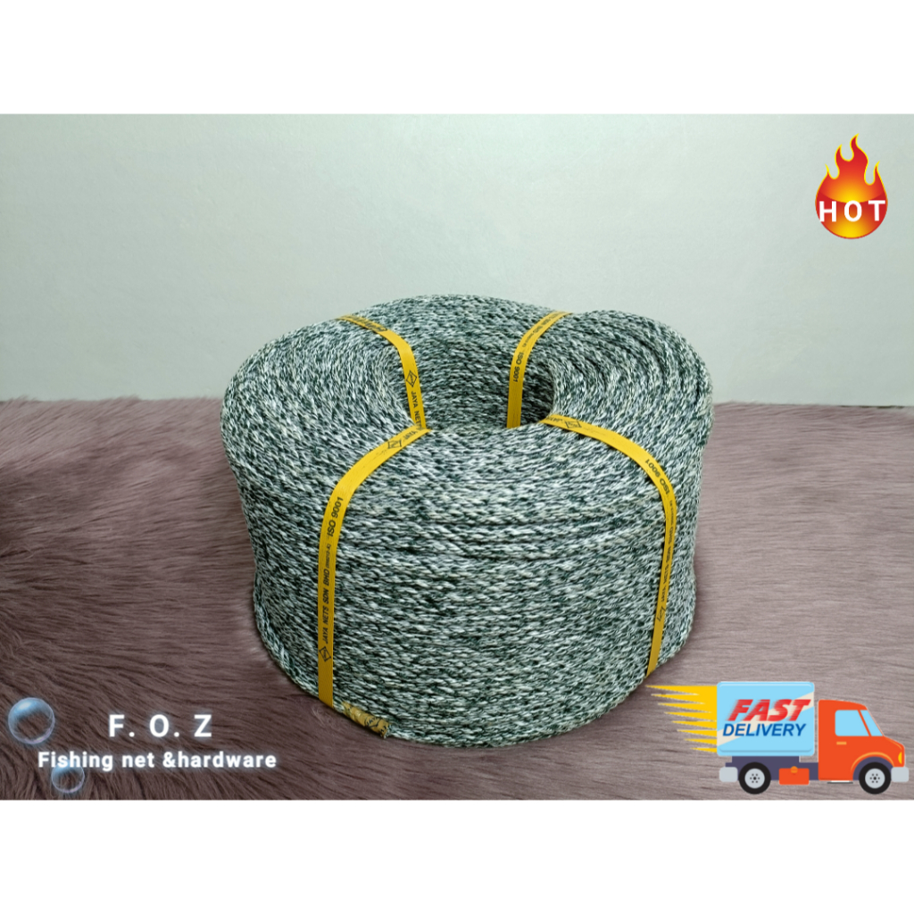 KP Rope Tali KP 8mm Colour GG & White | 220mtr | 4 STR | Warna GG ...