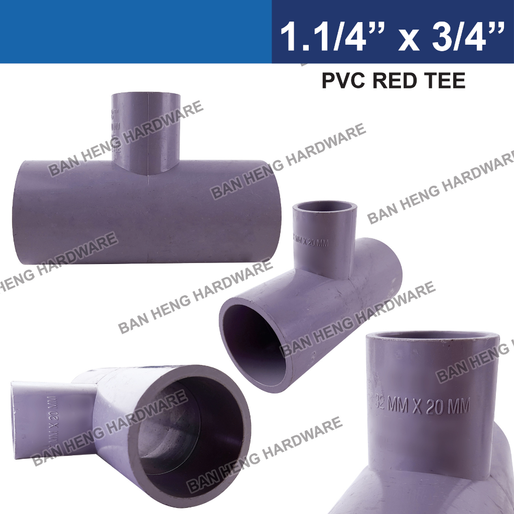 REDUCING TEE PVC PIPE FITTINGS REDUCER 1/2" 3/4" 1" 1-1/4" 1-1/2" 2" 15MM 20MM 25MM 32MM 40MM ...