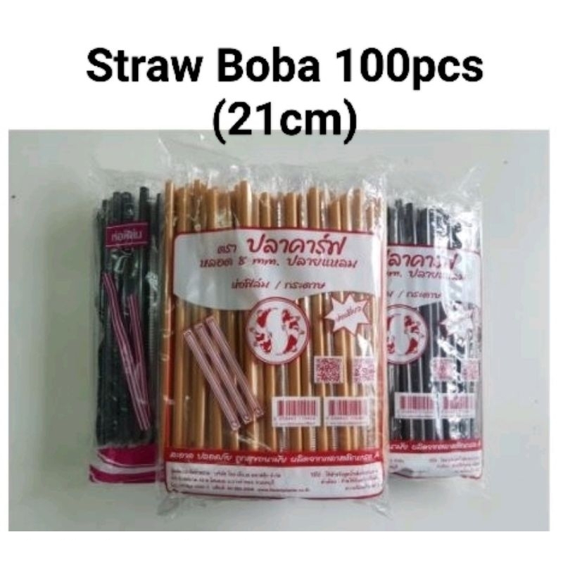 Straw Boba Individual 100pcs / Individual Straw BOBA Big Cup | Shopee ...