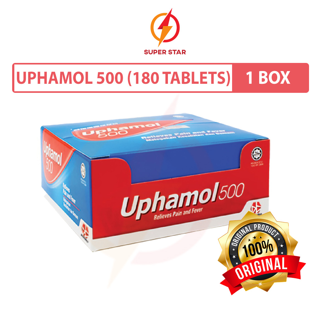 Uphamol 500 Paracetamol 500mg Relieves Pain & Fever (1 Box) (18 Strip x ...