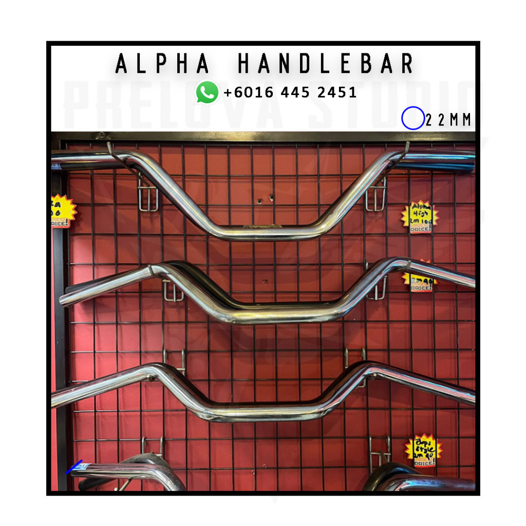 ( READY STOCK )Handlebar Alpha 22mm 7/8" Motorcycle Handle bar Alpha ...