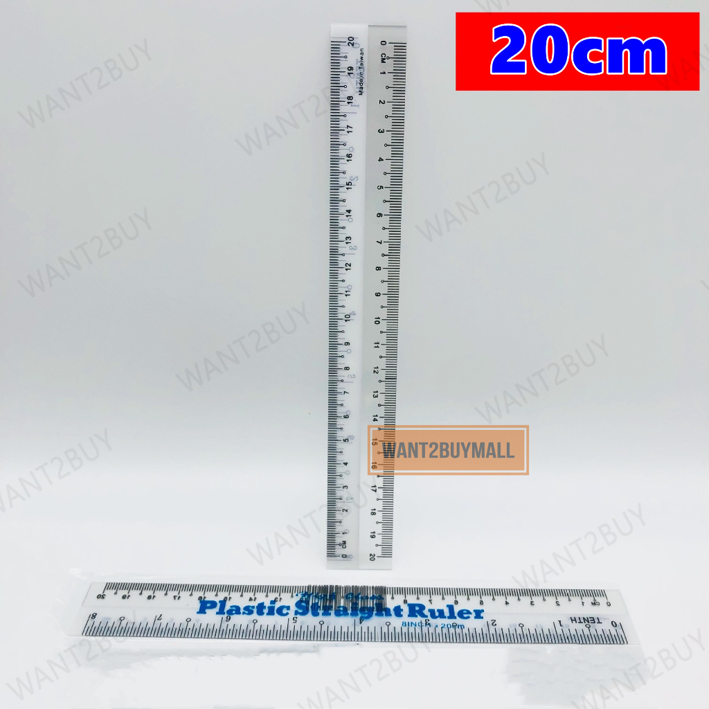 🇲🇾 15cm 20cm 30cm Plastic Straight Ruler Student Flexible Stationery Alat Tuli Office Bendable ...