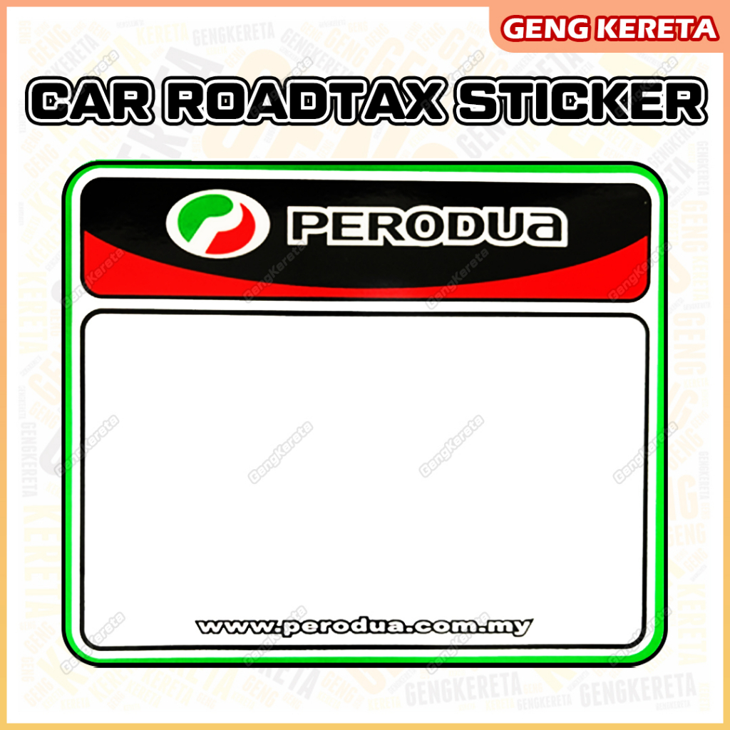 🔥 Perodua Roadtax Sticker Kereta Universal Vehicle Roadtax Sticker ...