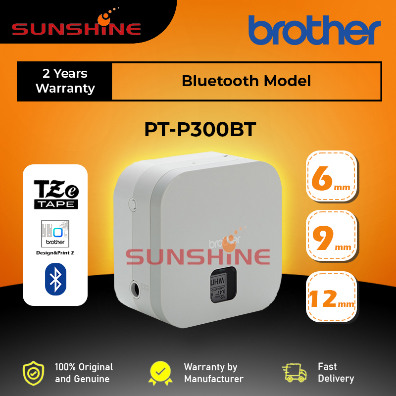 Brother PT-P300BT P-Touch Cube Bluetooth Smartphone Label Maker ...