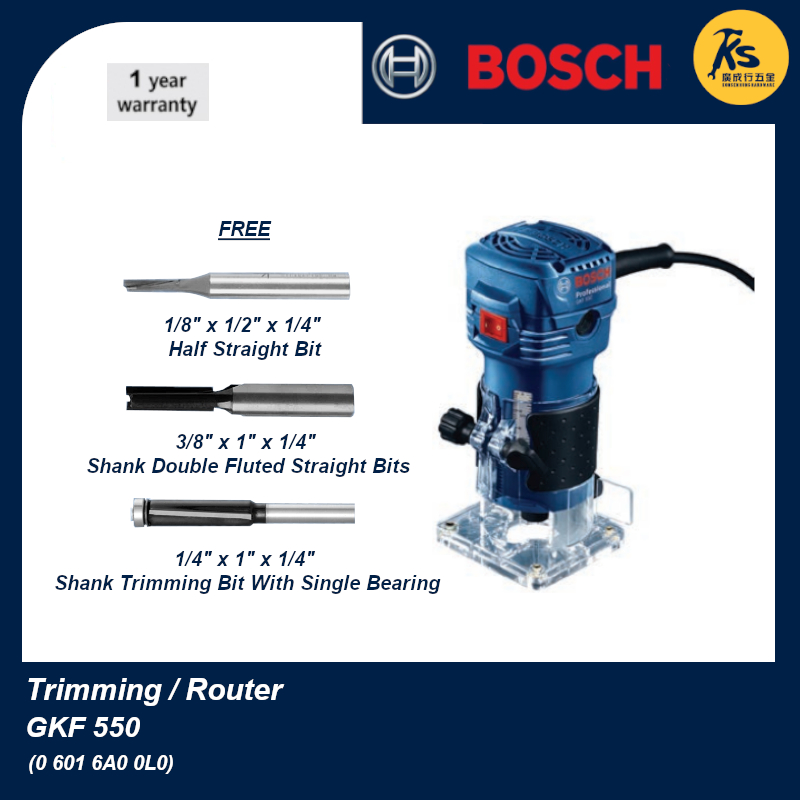 BOSCH Palm Router GKF 550 Professional ( 0 601 6A0 0L0 ) | Shopee Malaysia