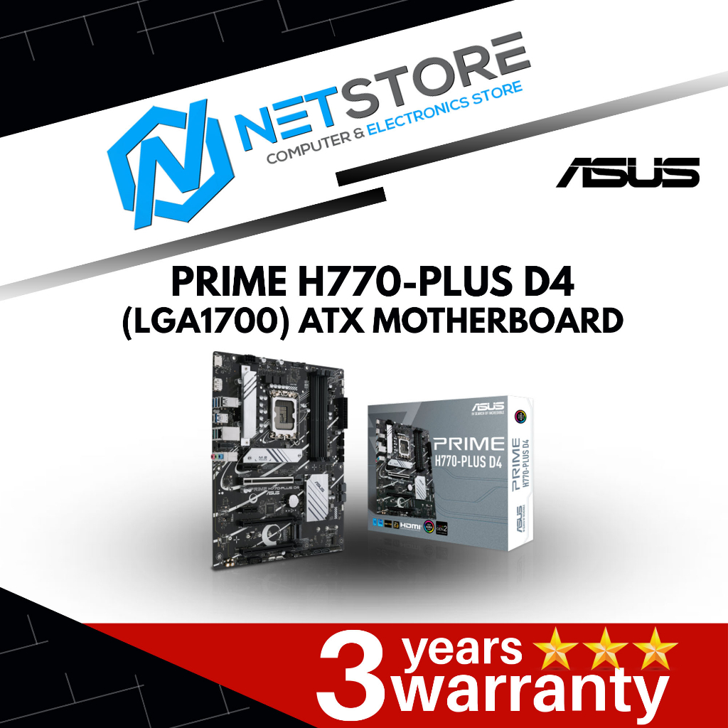 ASUS PRIME H770-PLUS D4 (LGA1700) ATX MOTHERBOARD | Shopee Malaysia
