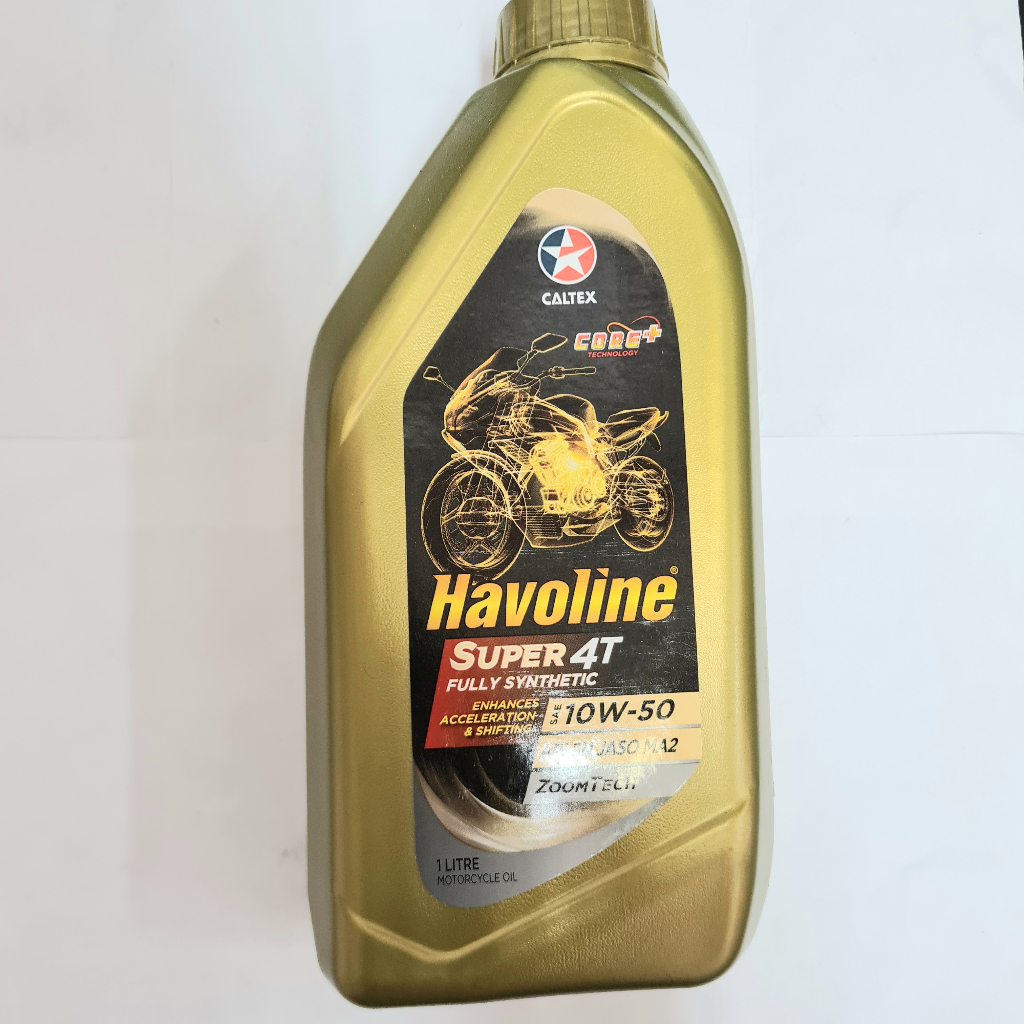 4T CALTEX HAVOLINE 10W-50 FULLY SYNTHETIC ENGINE OIL MINYAK HITAM ...