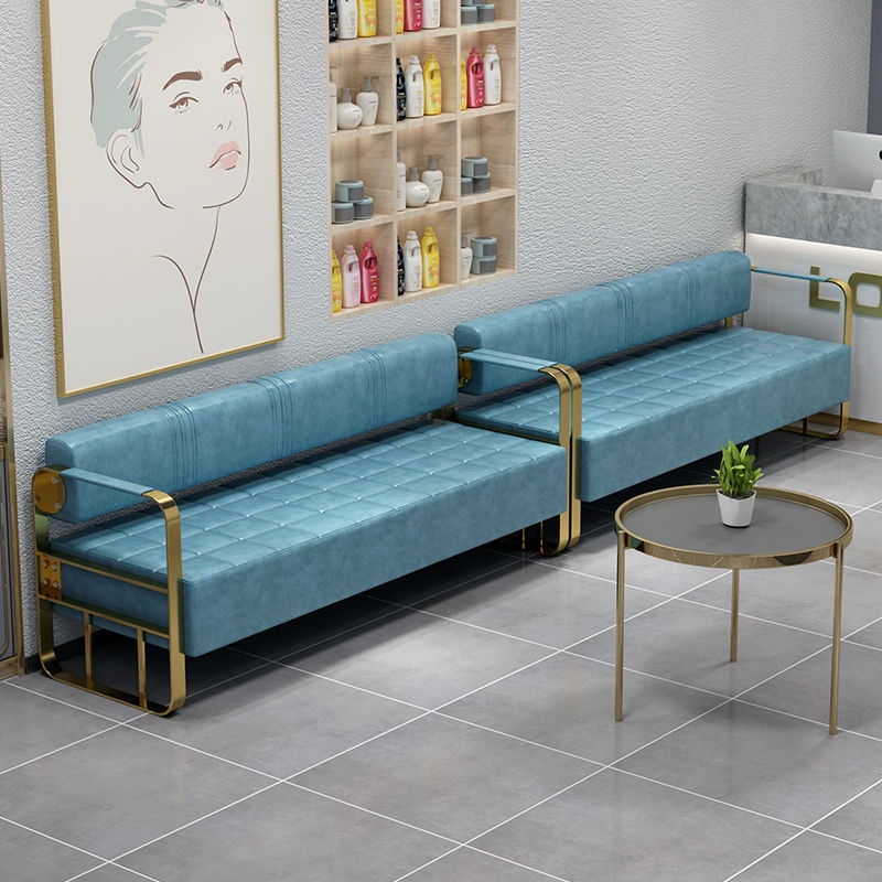Barber Sofa Waiting Chair Hair Salon Bench light luxury rest area ...