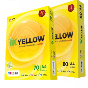 Yellow A4 Paper 70GSM / 80GSM (450 sheets) | Shopee Malaysia