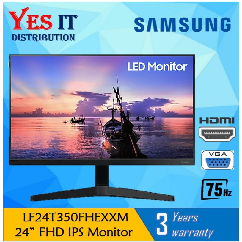 Samsung 24" Flat T35 Series IPS 75Hz 5ms AMD FREESYNC FHD Monitor ...