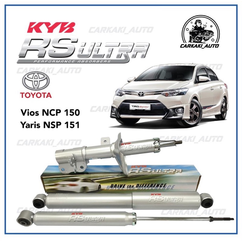 KAYABA RS ULTRA SHOCK ABSORBER FOR TOYOTA VIOS NCP150/151 (2013~) & YARIS NSP151 (2018~) FRONT ...