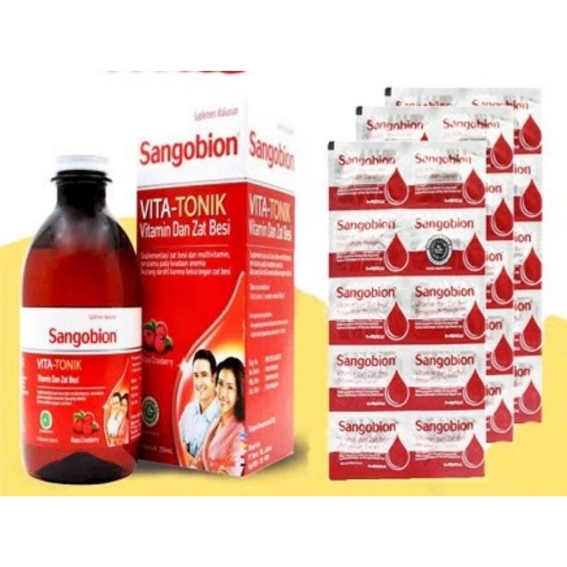 SANGOBION VITA-TONIK 250ML / PENAMBAH DARAH / STAMINA TUBUH / ANEMIA ...