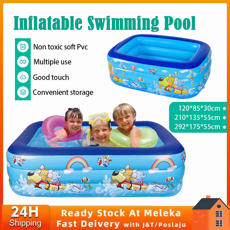 3 Rings Inflatable Swimming Pool Kids Baby Children Swim Pool Indoor ...