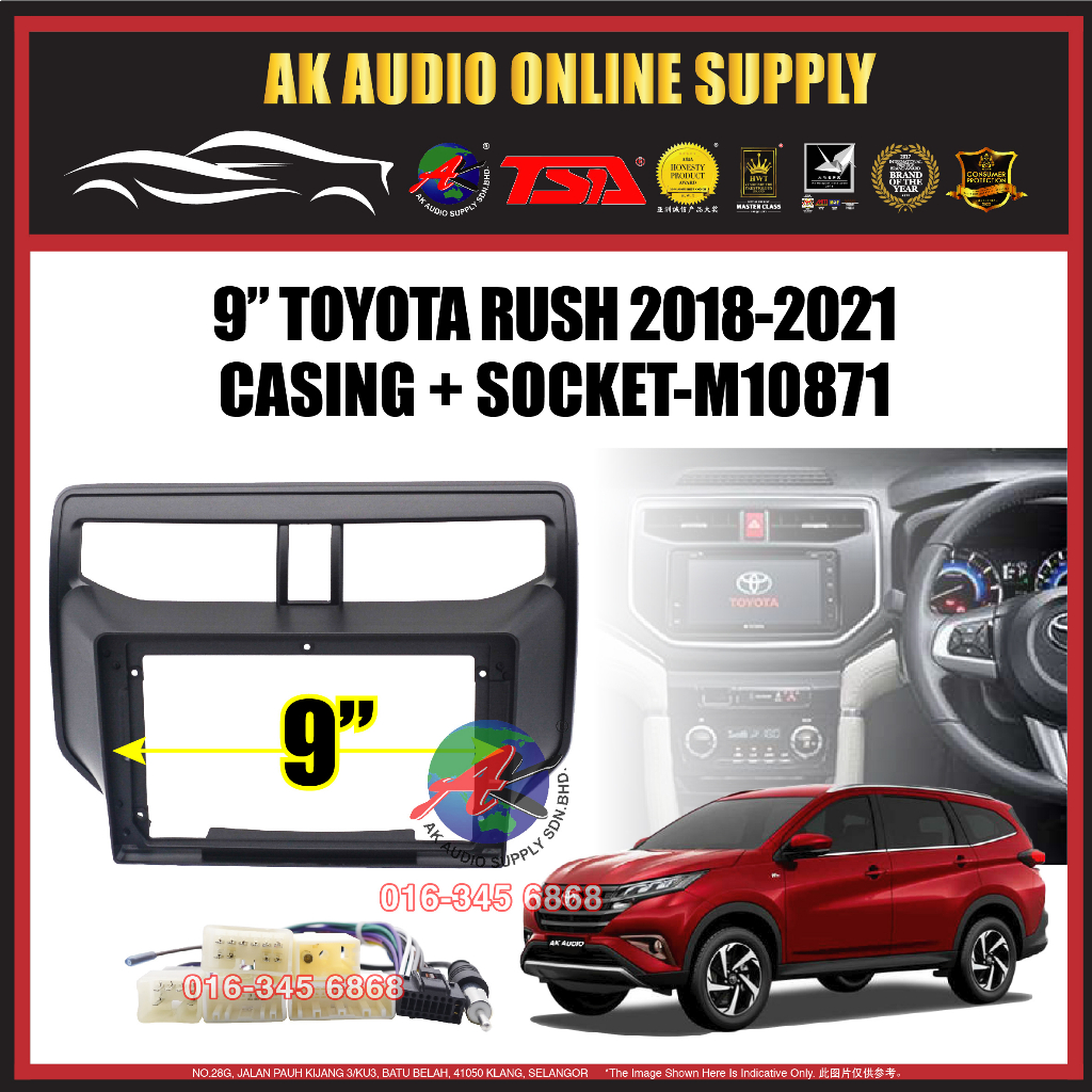 Toyota Rush 2018-2020 Android Player 9" Inch Casing + Socket - M10871 ...