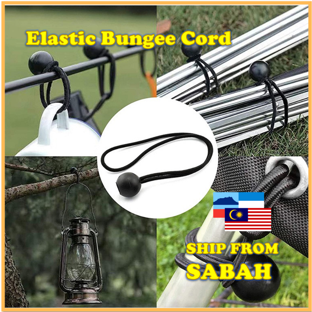 [Sabah] Outdoor Camping Canopy Rope Bungee Cord Elastic Tarp Rope Tie ...