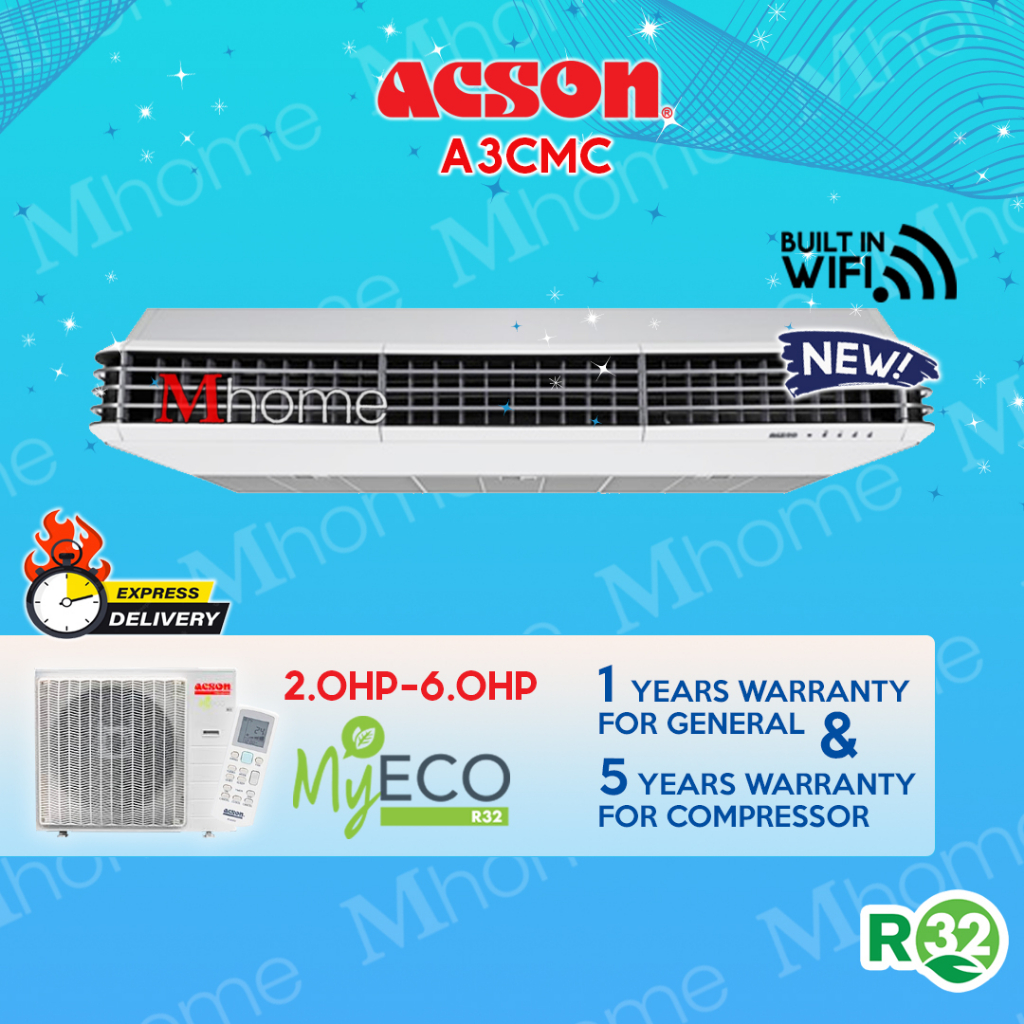 Acson R32 Ceiling Exposed Non Inverter A3CMC/A3LCF | Shopee Malaysia