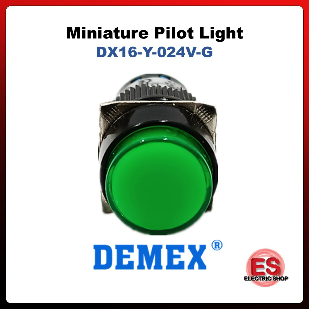 Demex Miniature Pilot Light with LED 24V AC/DC, ( Rectangular , Square ...