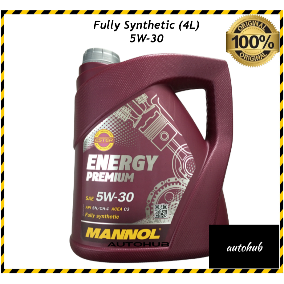 (ORIGINAL) MANNOL ENERGY Fully Synthetic Engine Oil 5W30 4L with ESTER ...