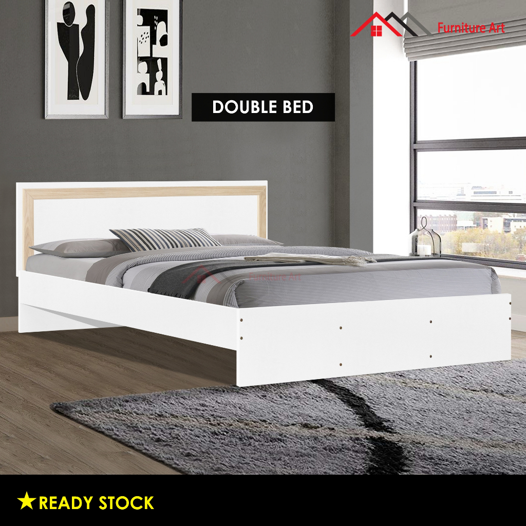 Furniture Art Design Queen Bed frame Katil Queen Katil Kayu Bed frame ...