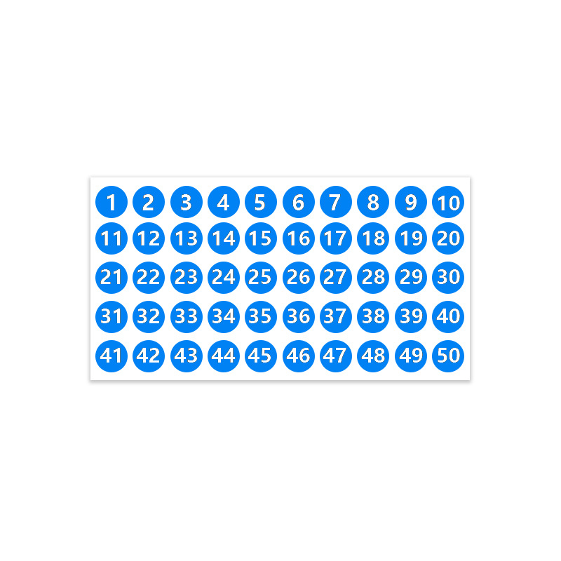 🇲🇾 2.5cm 1-200 Waterproof Large Size Number Flow Sticker Stick Label ...