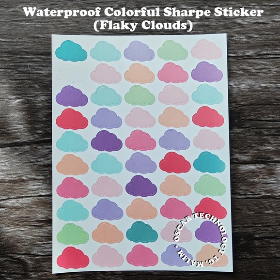 Colourful Round Dot Sticker / Rainbow Circle Dot Labels / Rectangle ...