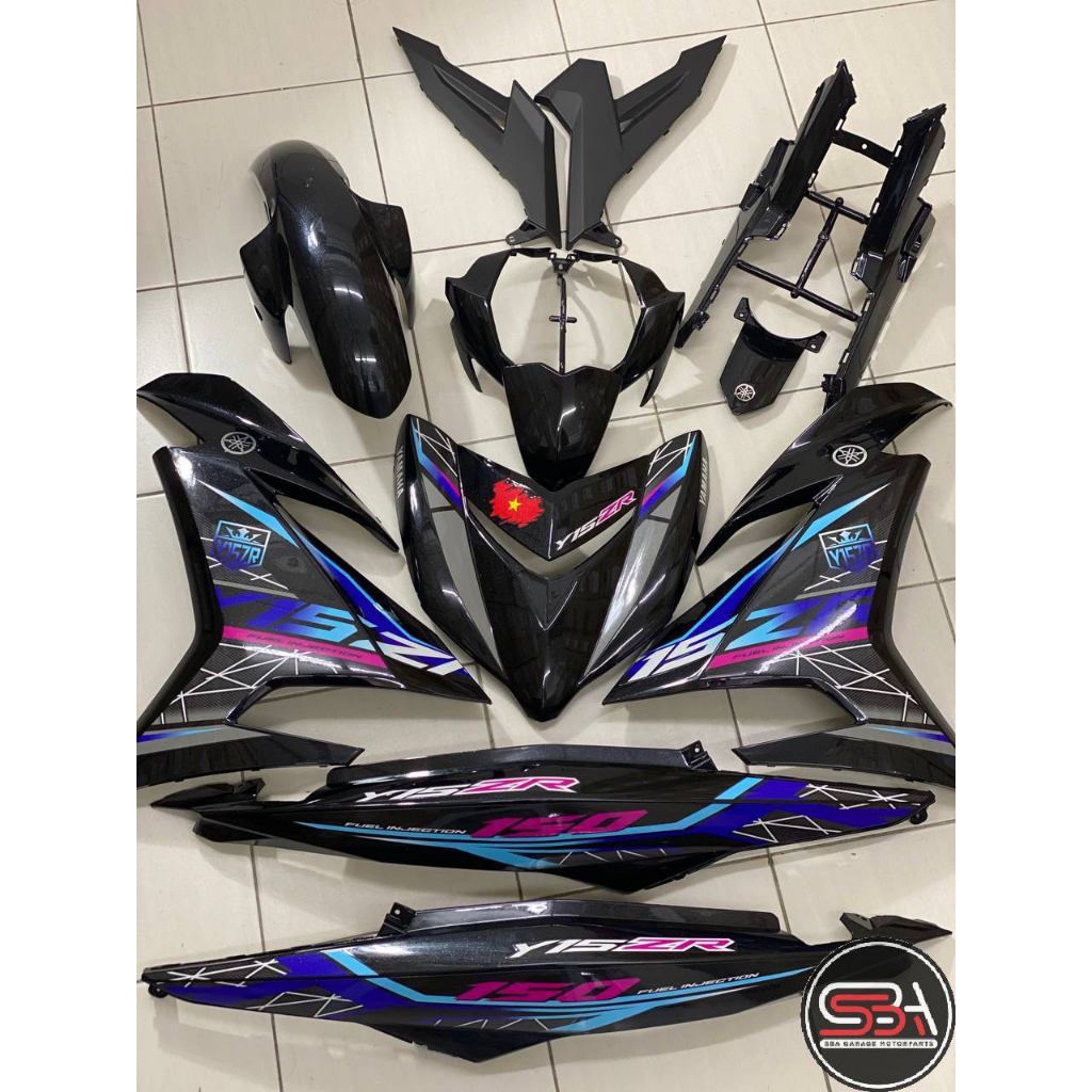 COVERSET BODYSET YAMAHA Y Y15 Y15ZR V1 V2 DR SP BLACK VIETNAM EDITION ...