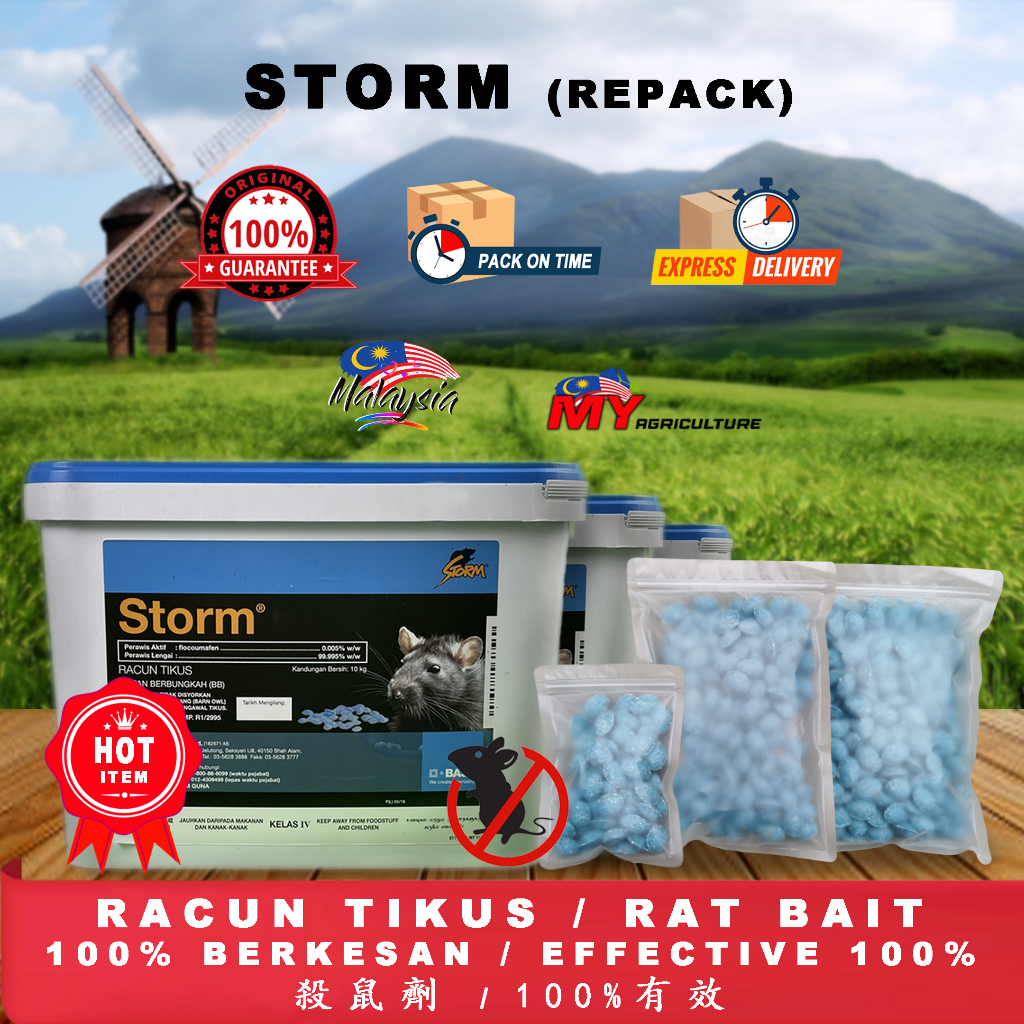 [REPACK 3KG] BASF STORM RACUN TIKUS RODENTICIDE - MY AGRICULTURE ...
