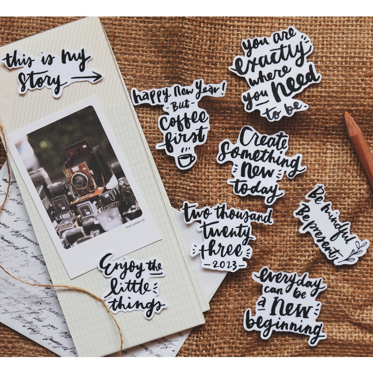 Brush lettering sticker pack - Moment | Shopee Malaysia