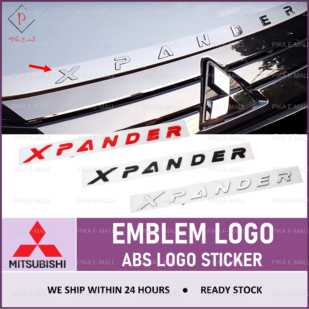 EMBLEM Mitsubishi Xpander Logo Emblem Sticker Car Bonet Wording Hood ...