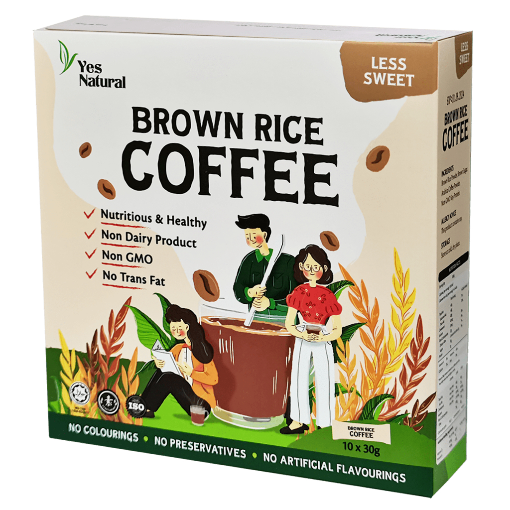 Yes Natural Brown Rice Coffee (Less Sugar) (30g x 10s/box) 少糖糙米咖啡Best ...