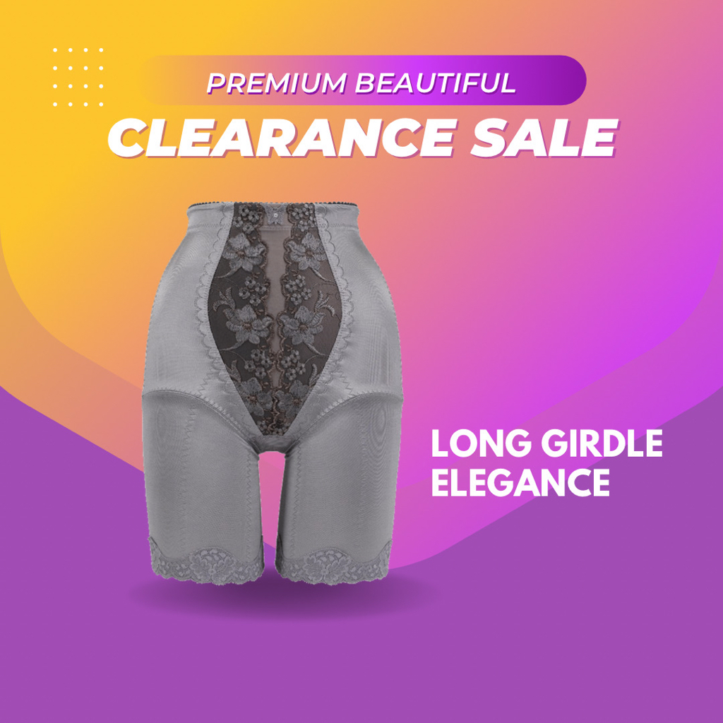 PREMIUM BEAUTIFUL LONG GIRDLE ELEGANCE (GREY) | Shopee Malaysia