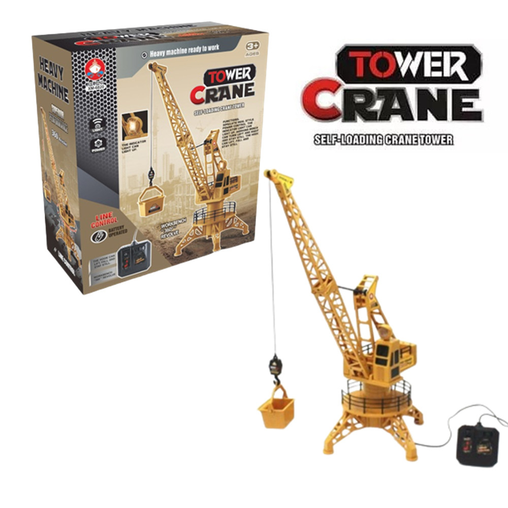 Battery Operated RC Remote Tower Crane Toy With Light Indicator ...