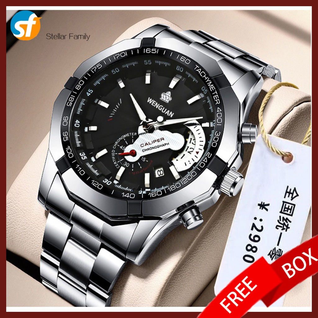 Men's Watch Waterproof Quartz Analog Stainless Steel Watch Steel ...