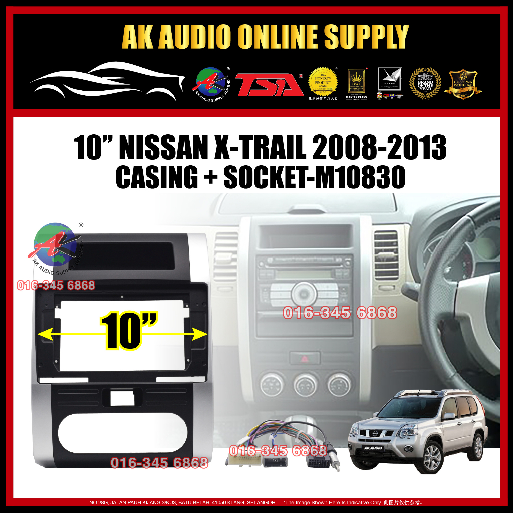 Nissan X-Trail 2008 - 2013 Android Player 10" Inch Casing + Socket ...