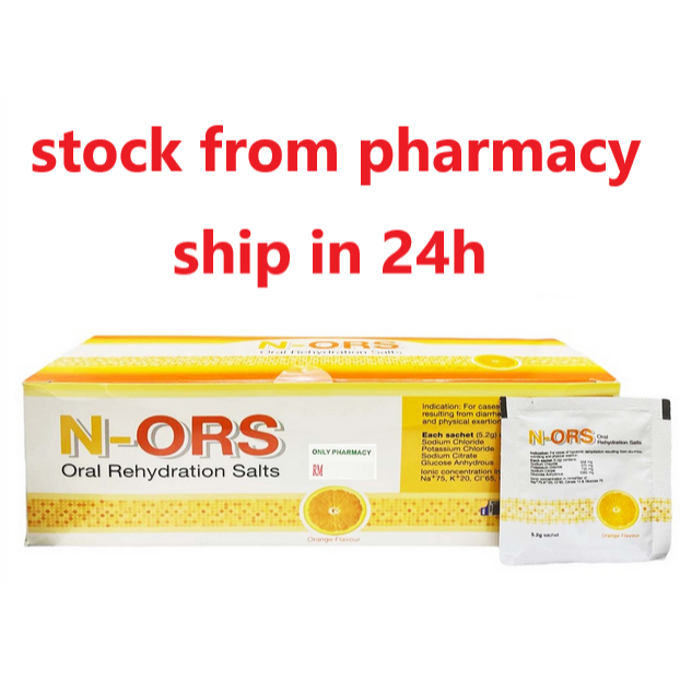 N-ORS Oral Rehydration Salt 5.2g 10sachets / 50sachets (box) | Shopee ...